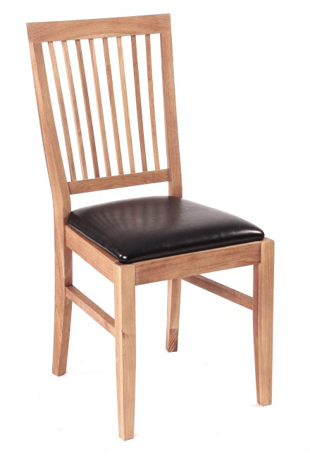 Selma stol - oljad ek / svart konstläder (PU) - 595 kr - Klädda ...