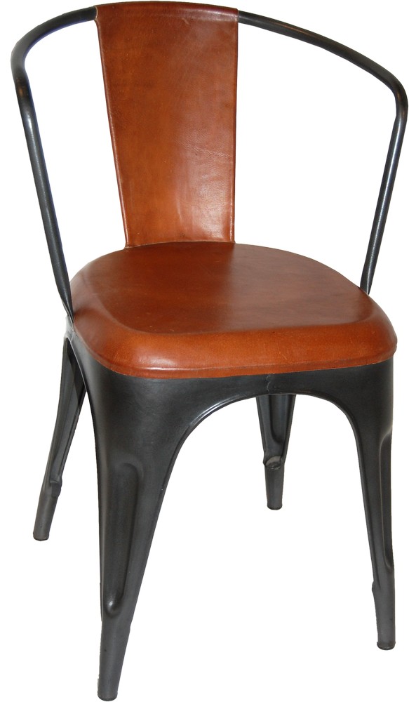 Stol Living - Läder/svart metall - 2095 kr - Metallstolar - Trendrum.se