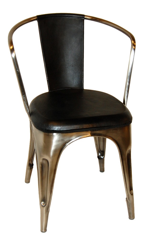 Stol Bello - Vintage metall/läder - 2890 kr - Metallstolar - Trendrum.se