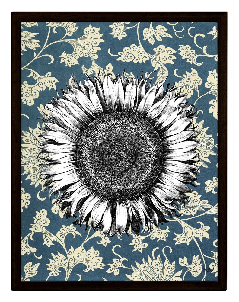 Tavla solros - Svart ram - 369 kr - Övriga tavlor - Trendrum.se