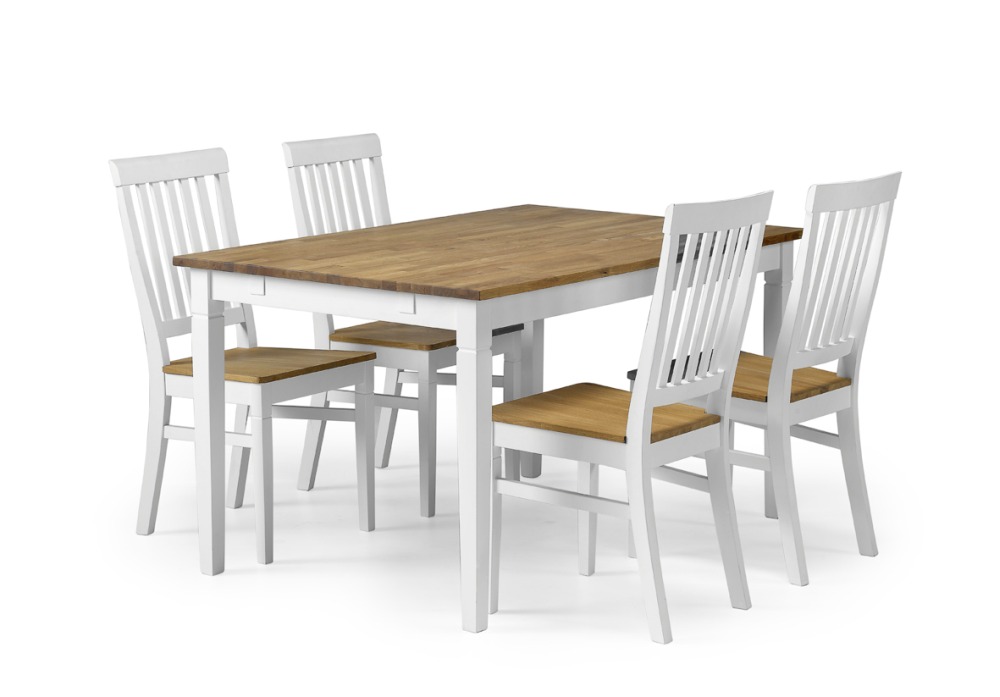 Matgrupp: Balder matbord (vit/ek) + stolar - 5495 kr - Matgrupper ...