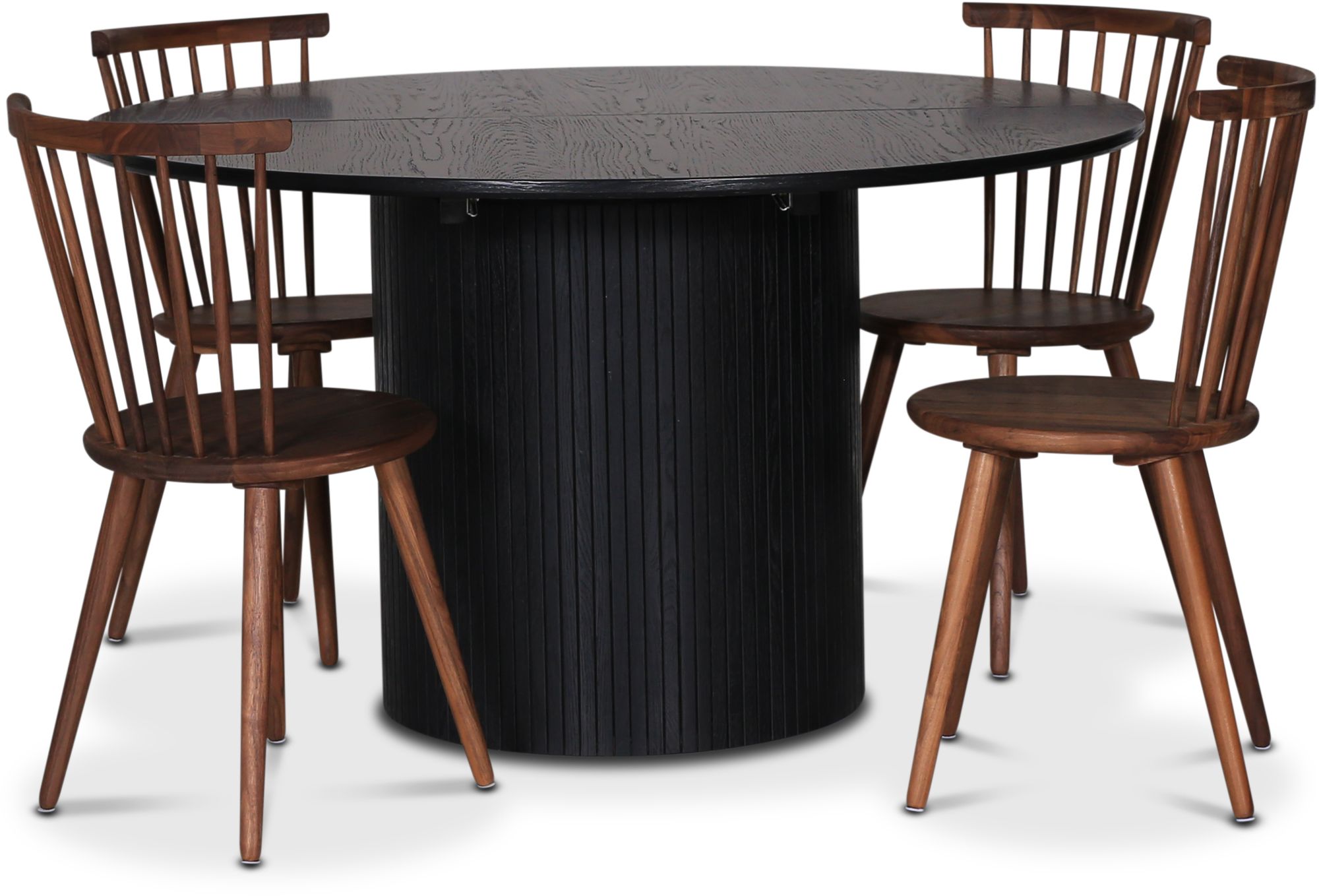 Nova matgrupp, förlängningsbart matbord Ø130-170 cm inkl 4 st ...