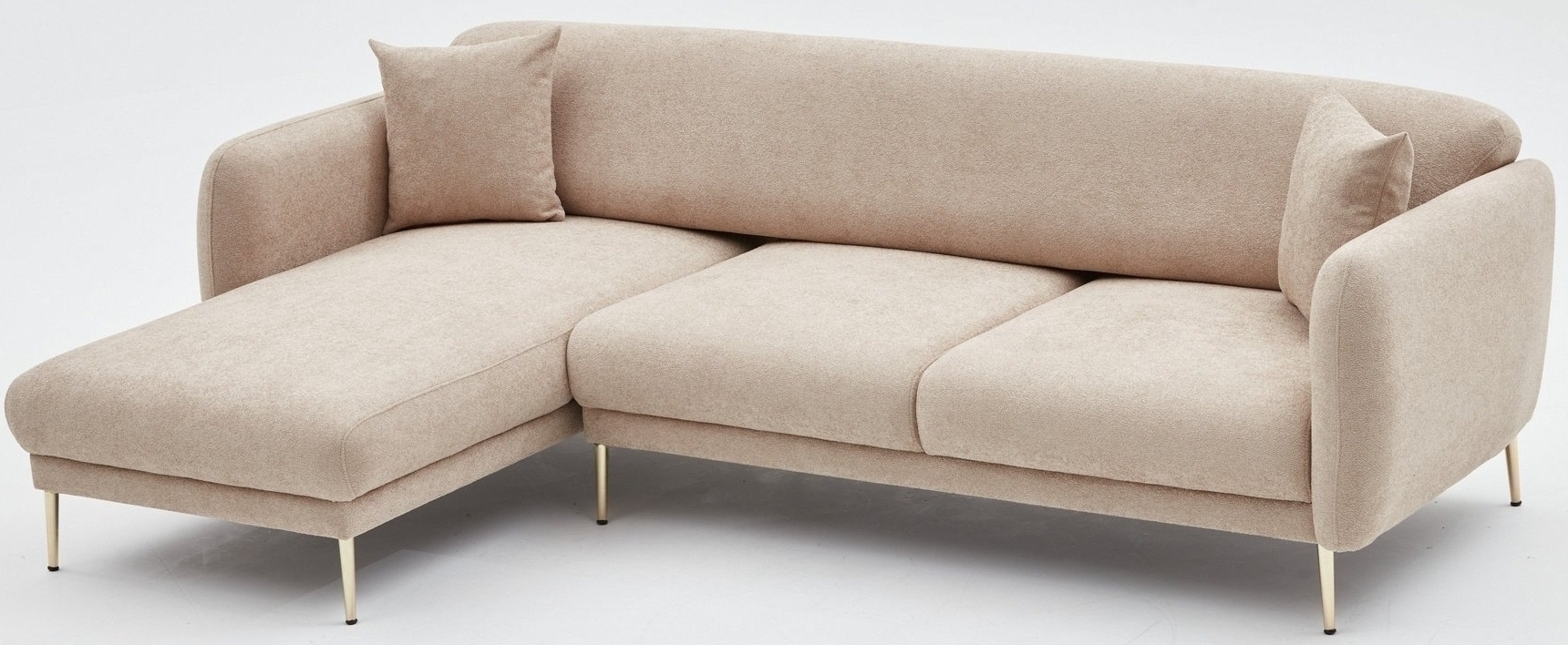 Simena divansoffa vänster - Beige/guld - 16390 kr - Soffor med divan ...