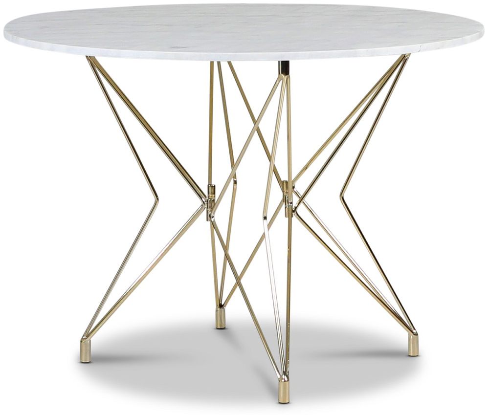 Zoo matbord i marmor Ø105 cm - Mässing / Ljus marmor - 3790 kr ...