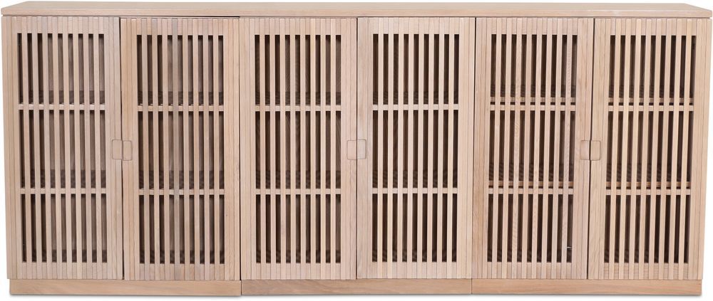 Level sideboard i whitewash med dörrar i ribbor 210 cm - 7090 kr ...