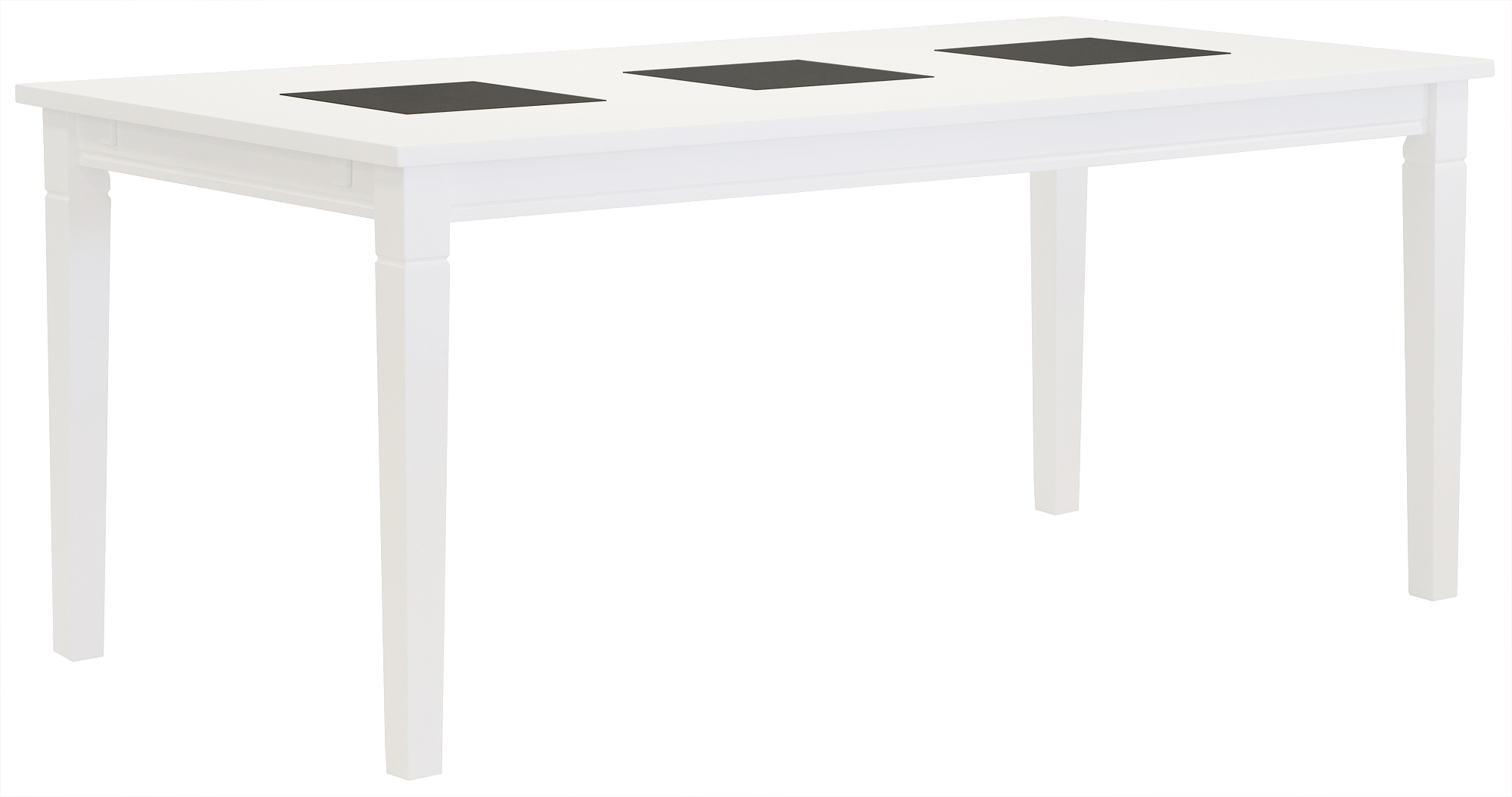 Balder matbord - Vit/vit bordskiva med granitskivor- 180x90 cm - 3595 ...