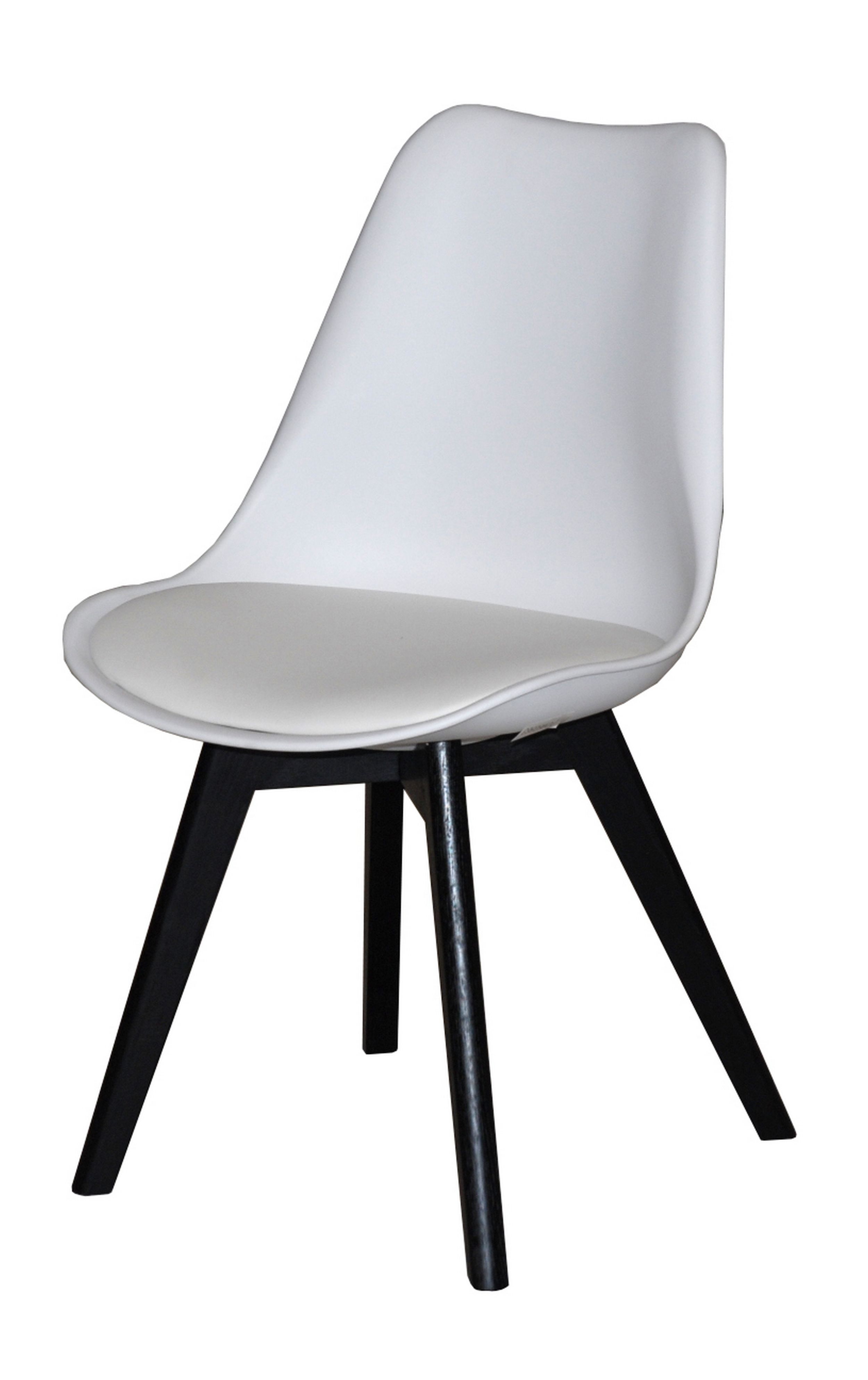 Jerry matstol - Vit / Svart - 499 kr - Konstläderklädda stolar ...