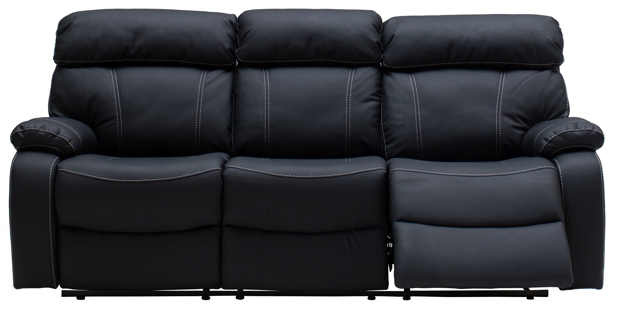 Alberta 3-sits recliner soffa - Svart PU - 7990 kr - 3-sits soffor ...