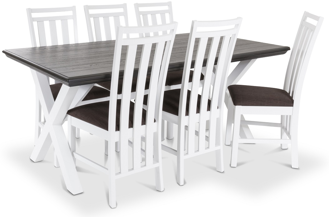 Farmer Matgrupp med 6 st Skagen stolar med brunt tyg - 10390 kr ...