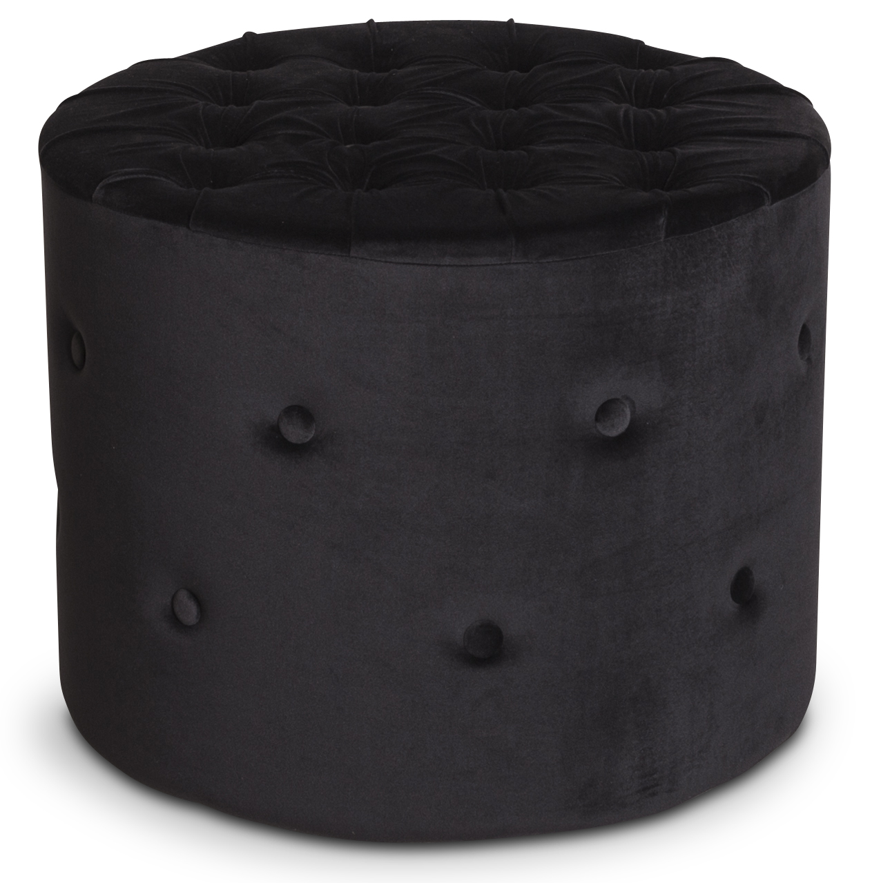 Sitta Sittpuff med knappar - Svart Sammet - 899 kr - Sittpuffar ...