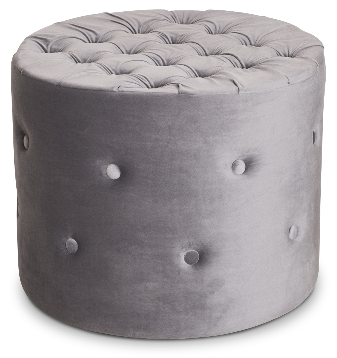 Sitta Sittpuff med knappar - Grå Sammet - 899 kr - Sittpuffar - Trendrum.se