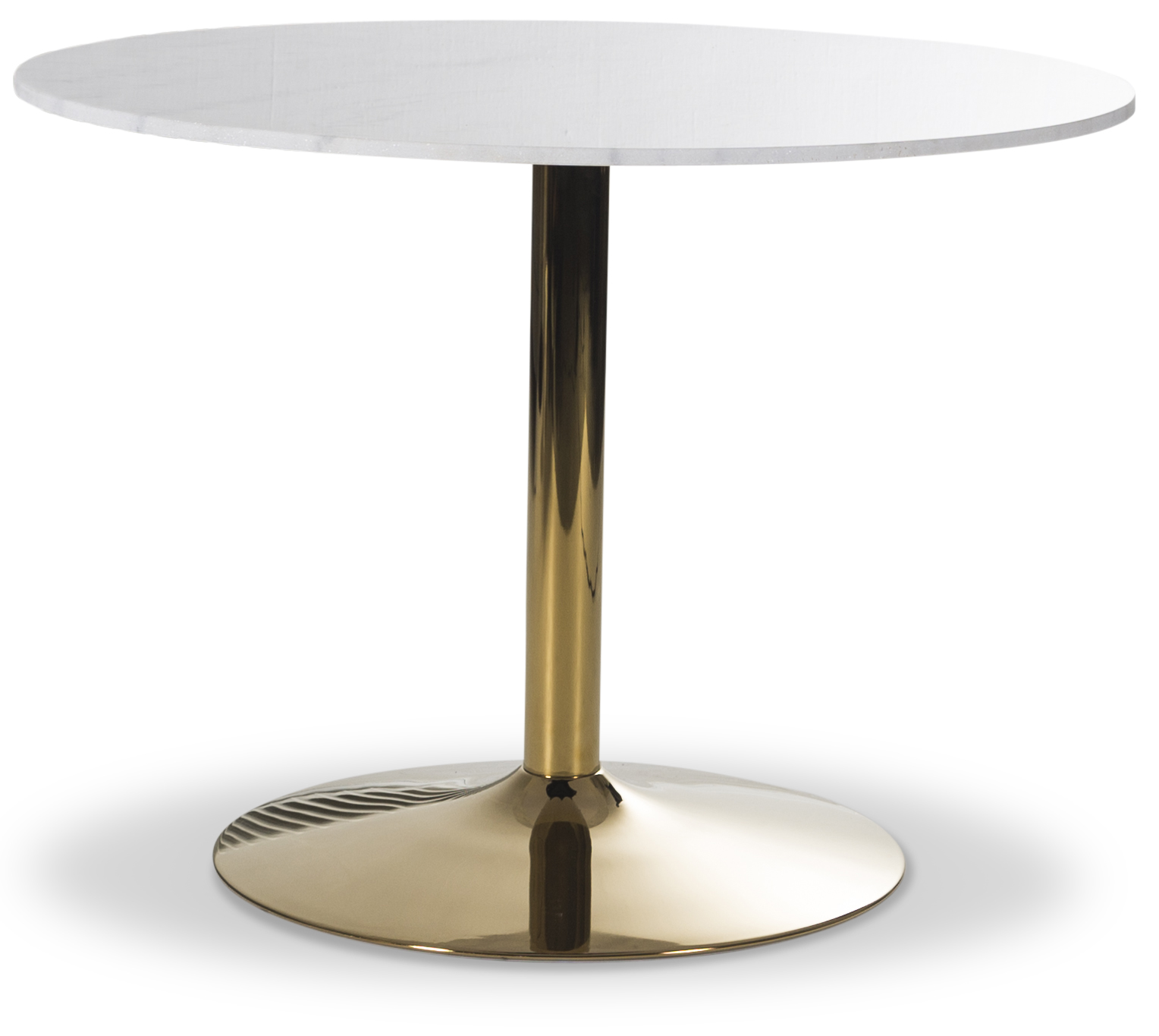 Plaza runt matbord Ø106 cm - Vit marmor / Mässing - 4990 kr ...