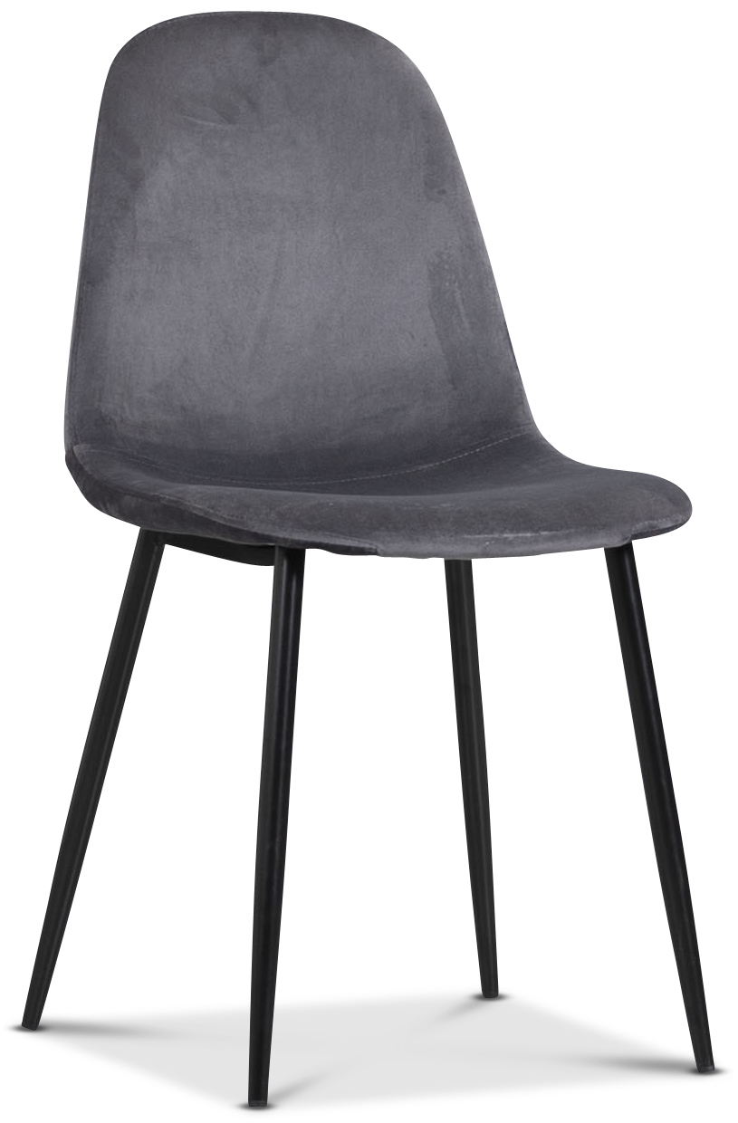 Carisma stol i grå sammet med svarta ben - 779 kr - Klädda & stoppade ...