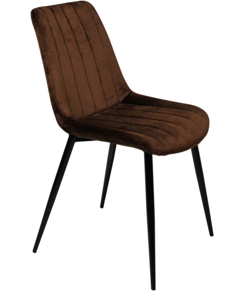 Gnesta stol - Brun sammet/svart - 869 kr - Stolar med metallunderrede ...