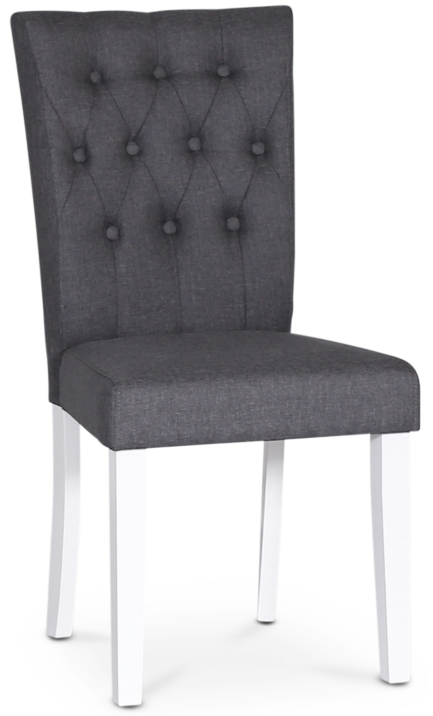 Crocket vit matstol i grått tyg - 1395 kr - Klädda & stoppade stolar ...