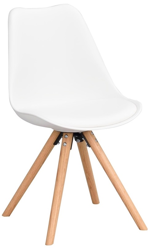 Melvin stol - Vit/ek - 399 kr - Plaststolar - Trendrum.se