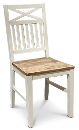 Viola stol med ribbor och kryss i ryggen - Vit / Vintage - 499 kr ...