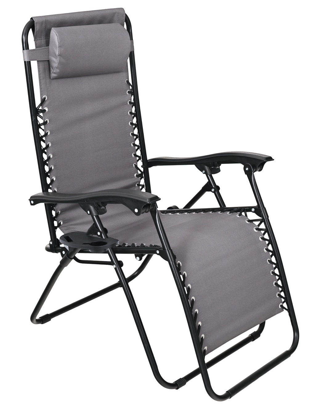 Amalia solstol med dryckeshållare - Baden Baden Grå / Svart ...
